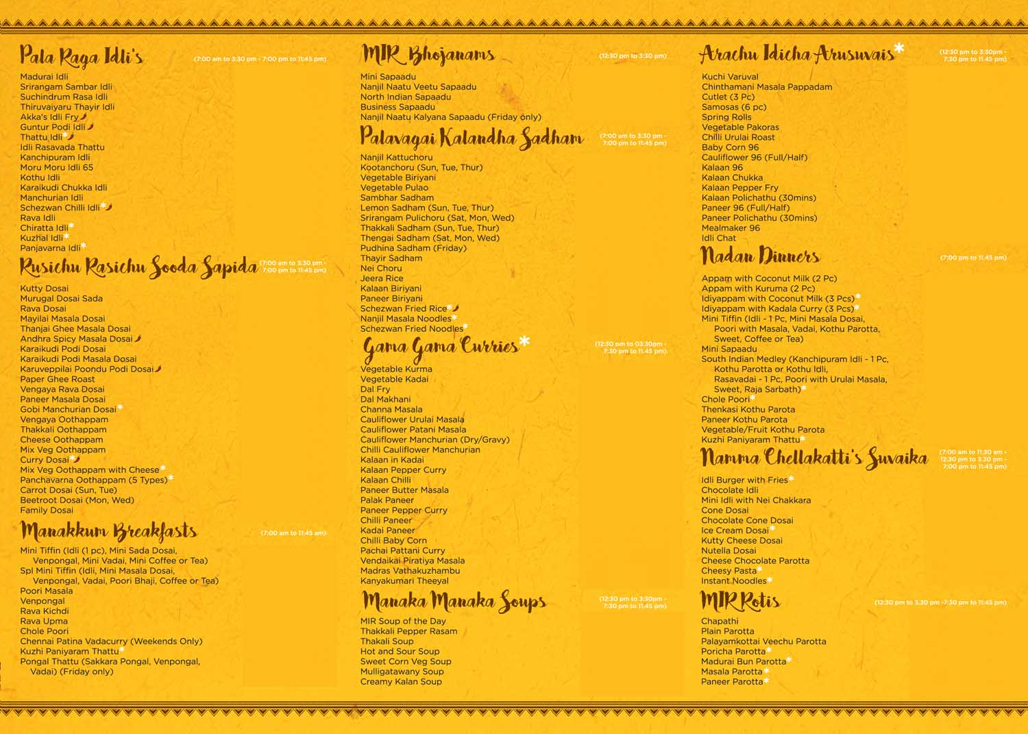 Mister Idli Menu | Order Online | Pure Veg Restaurant in Ajman & Sharjah